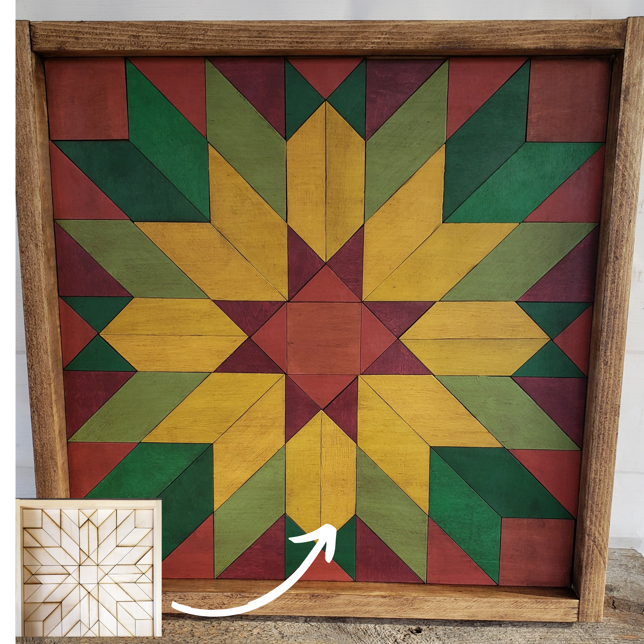 12x12 "Sunflower" Barn Quilt Kit – Covert Creations Shop