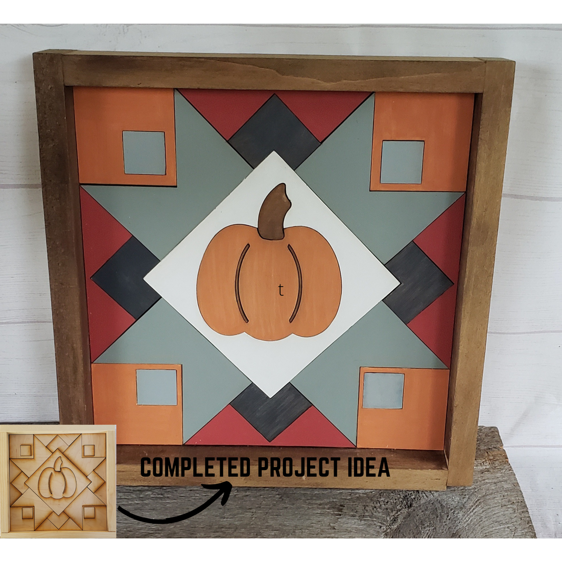 12x12 Fall Pumpkin Barn Quilt Kit – Covert Creations Shop